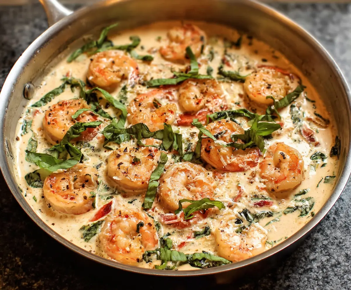 Creamy Parmesan Basil Shrimp Recipe | Easy & Delicious