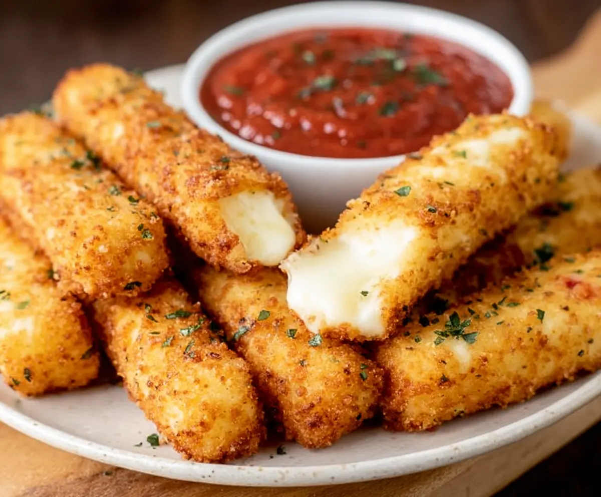 Mozzarella Sticks with Marinara Sauce Recipe | Crispy & Delicious