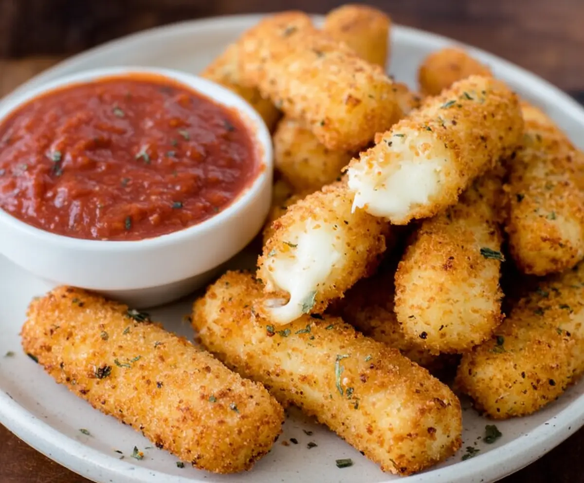 Mozzarella Sticks with Marinara Sauce Recipe | Crispy & Delicious