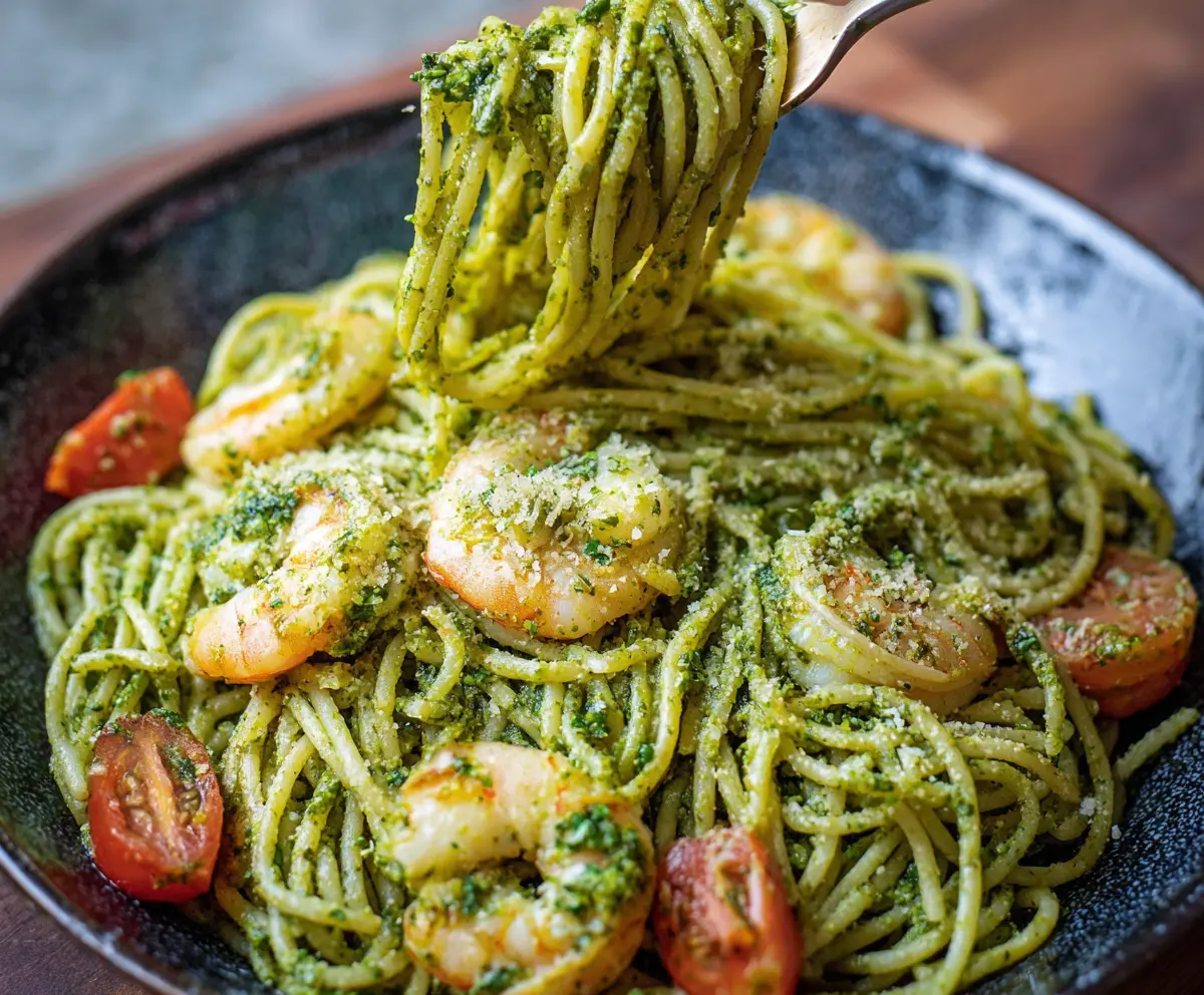 Delicious Pesto Shrimp Pasta Recipe
