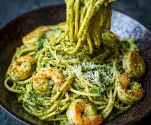 Delicious Pesto Shrimp Pasta Recipe